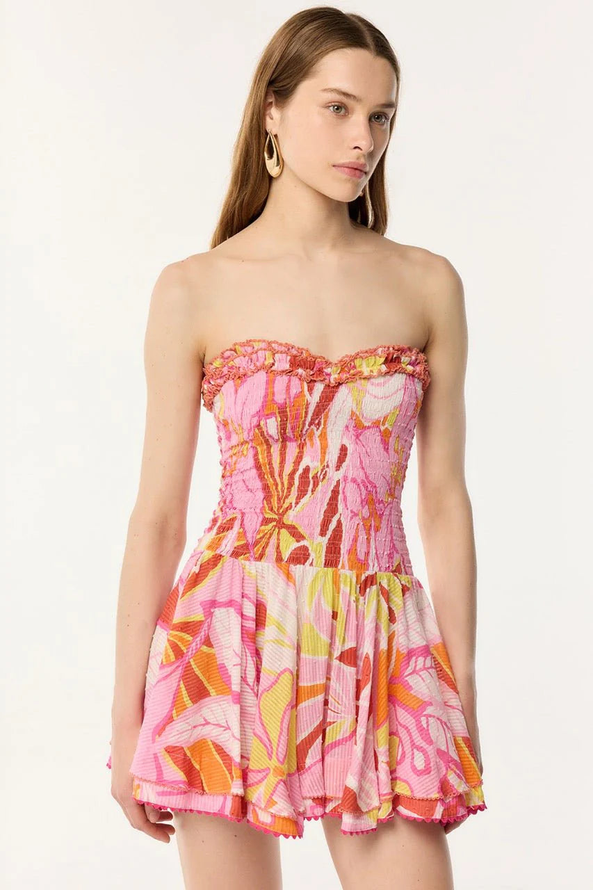 BANDEAU CORY DRESS PINK MACRO – The Posh Pelican