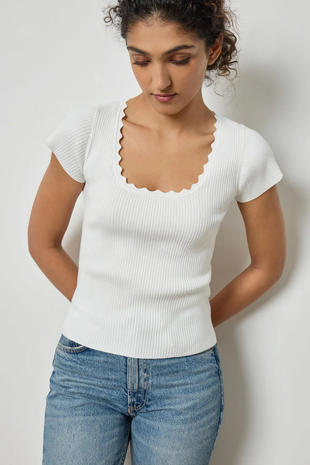 SCALLOP NECK SWEATER – The Posh Pelican